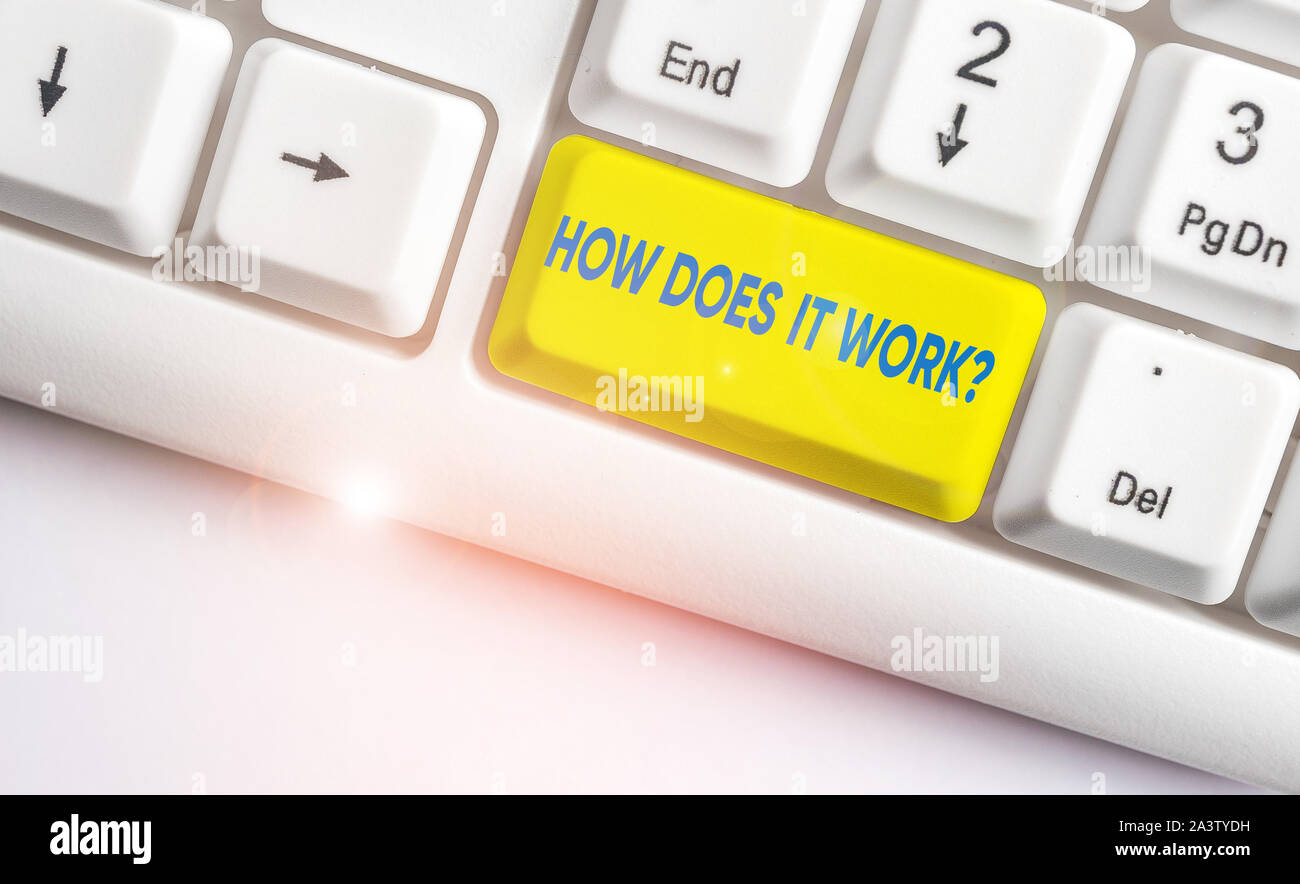 Handwriting text writing How Does It Work Question. Conceptual photo ...