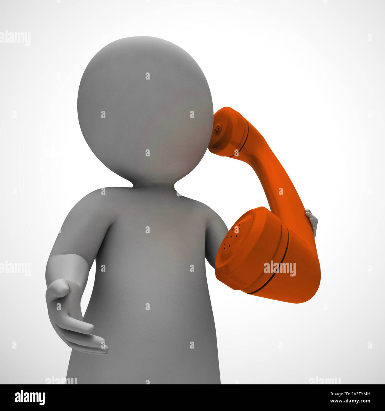 Telephone calling conversation shows long-distance communication and ...