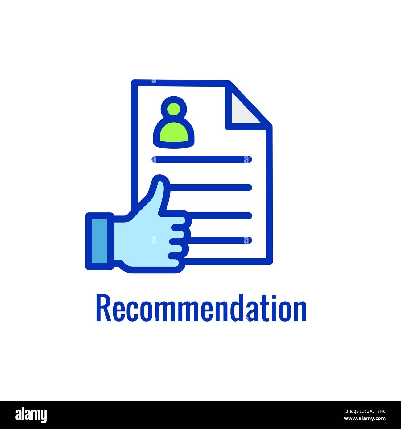 Employee Referral Process Icon w Networking, Recommendation, and ...