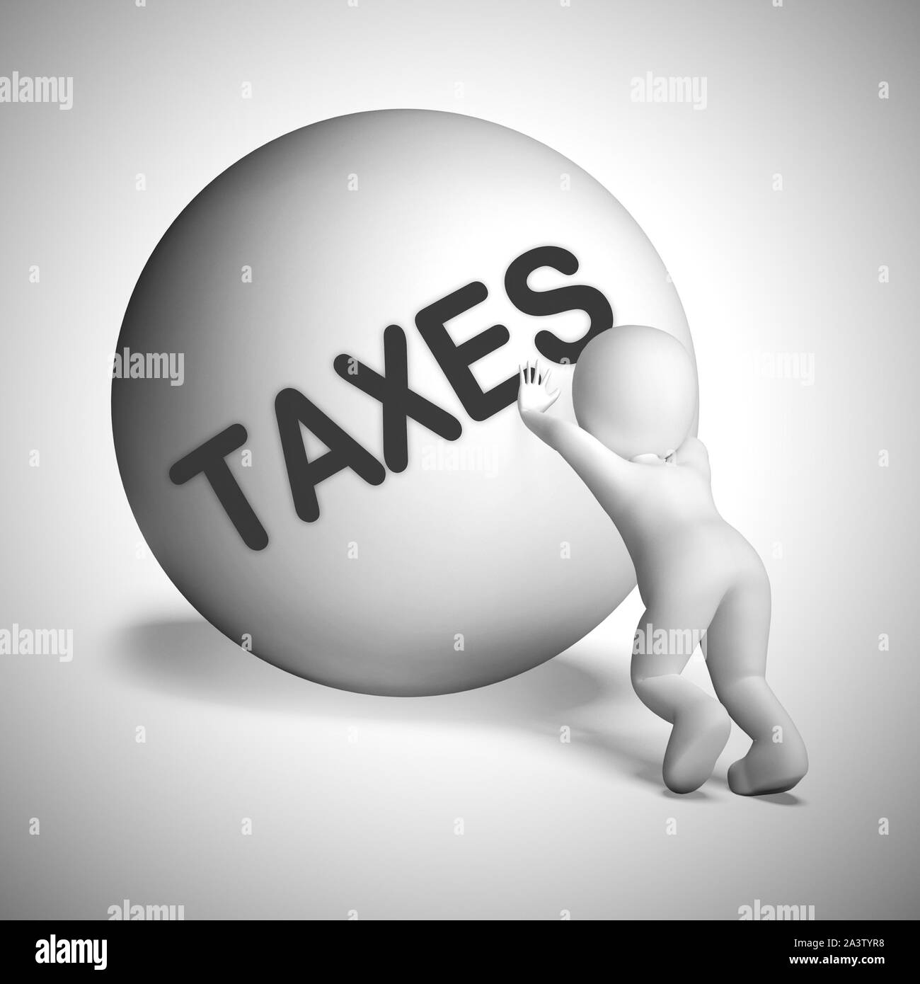 Taxes concept icon means tax burden due. Tariffs and payments now to be ...