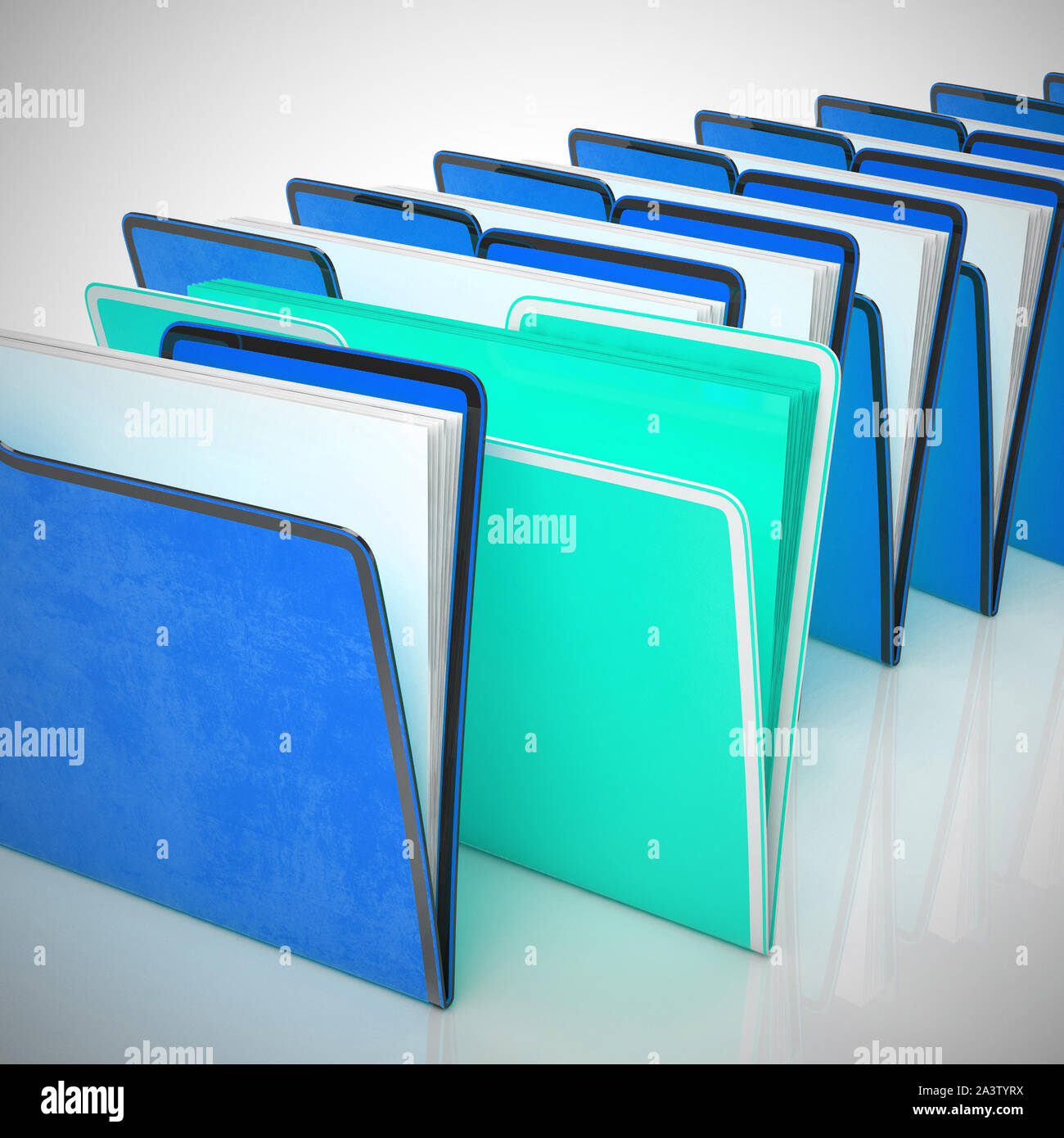 Files of folders concept icon shows data records for filing and record ...