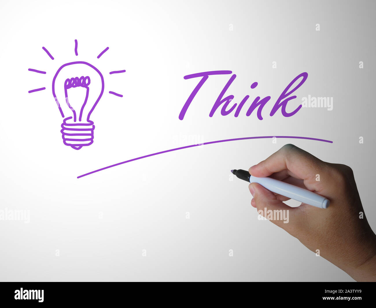 Think different or think outside the box for new ideas or approach ...