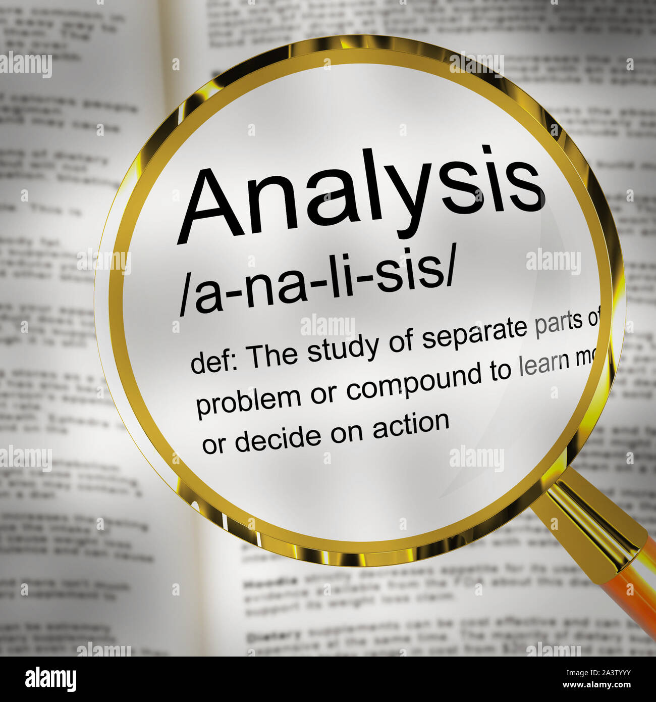 Analysis or analyse concept icon shows scrutiny of data or finances ...