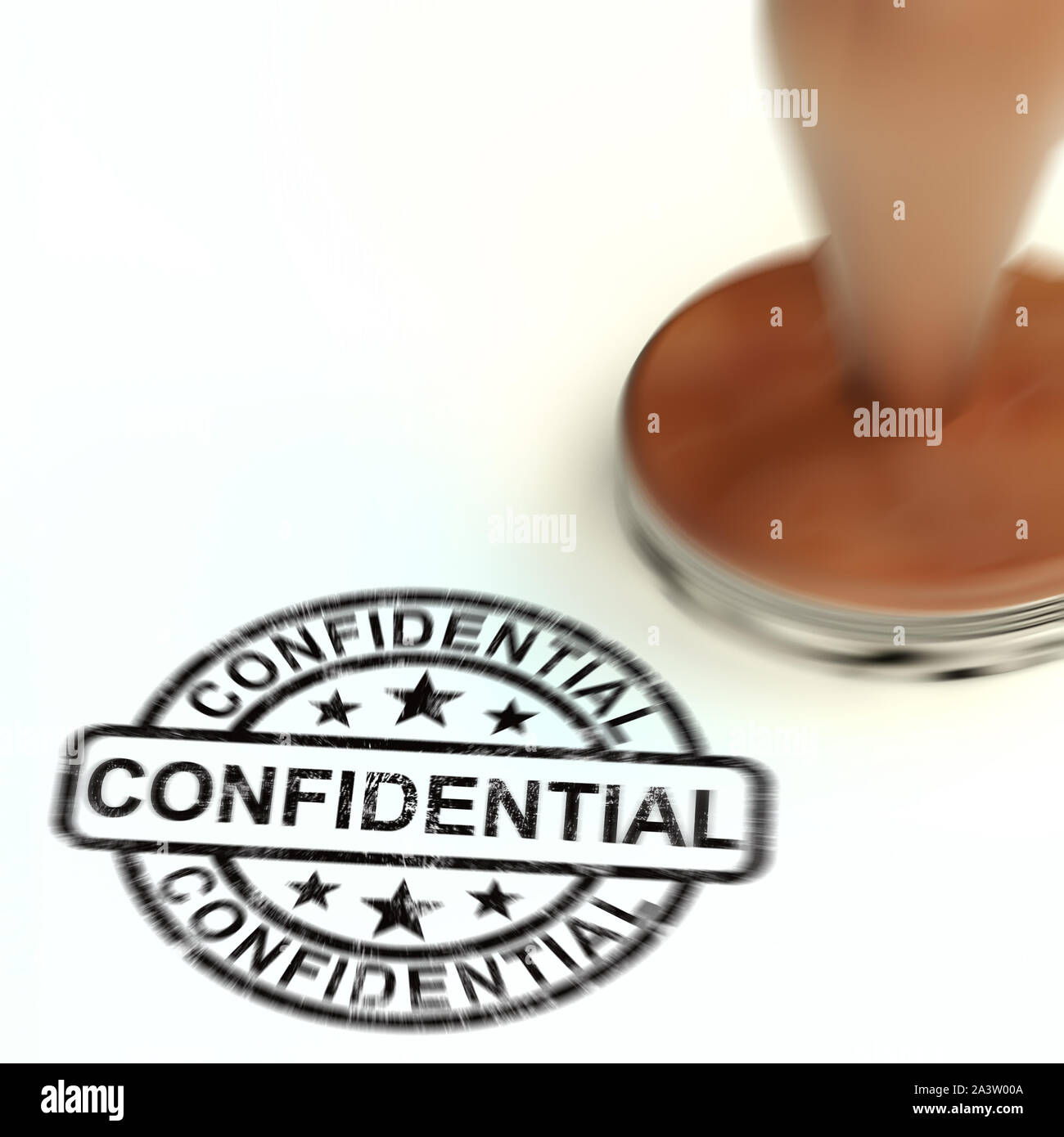 Confidential stamp concept for certifying documents as top secret. An ...