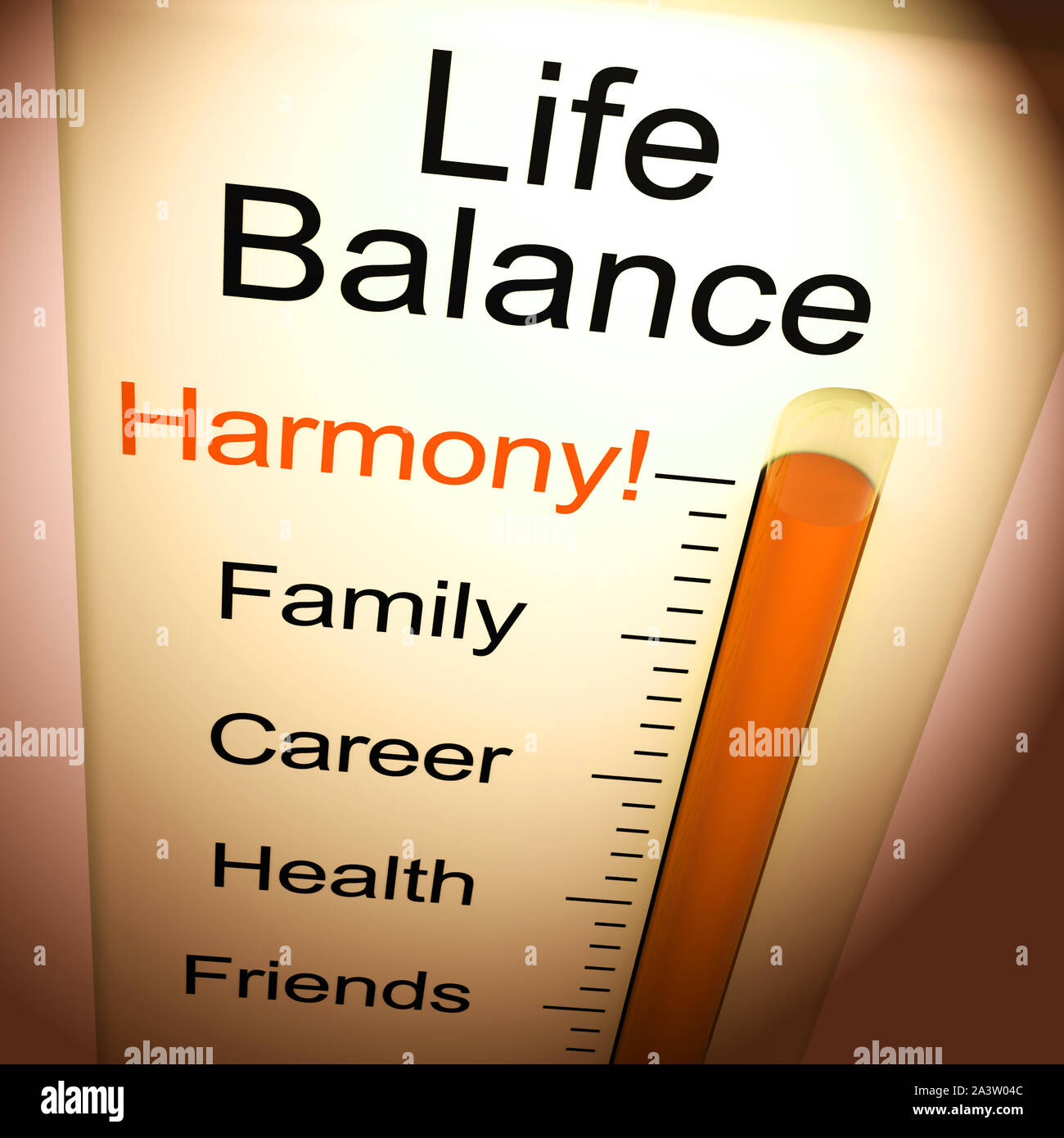 Life Balance harmony means equality between career family and friends ...