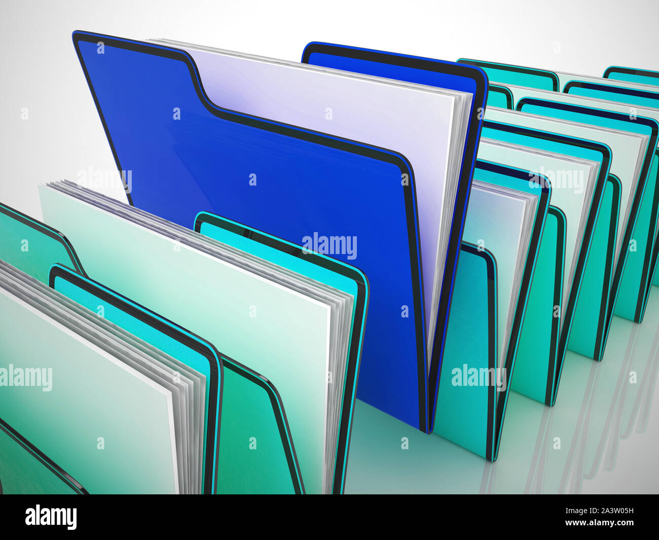 Files of folders concept icon shows data records for filing and record ...
