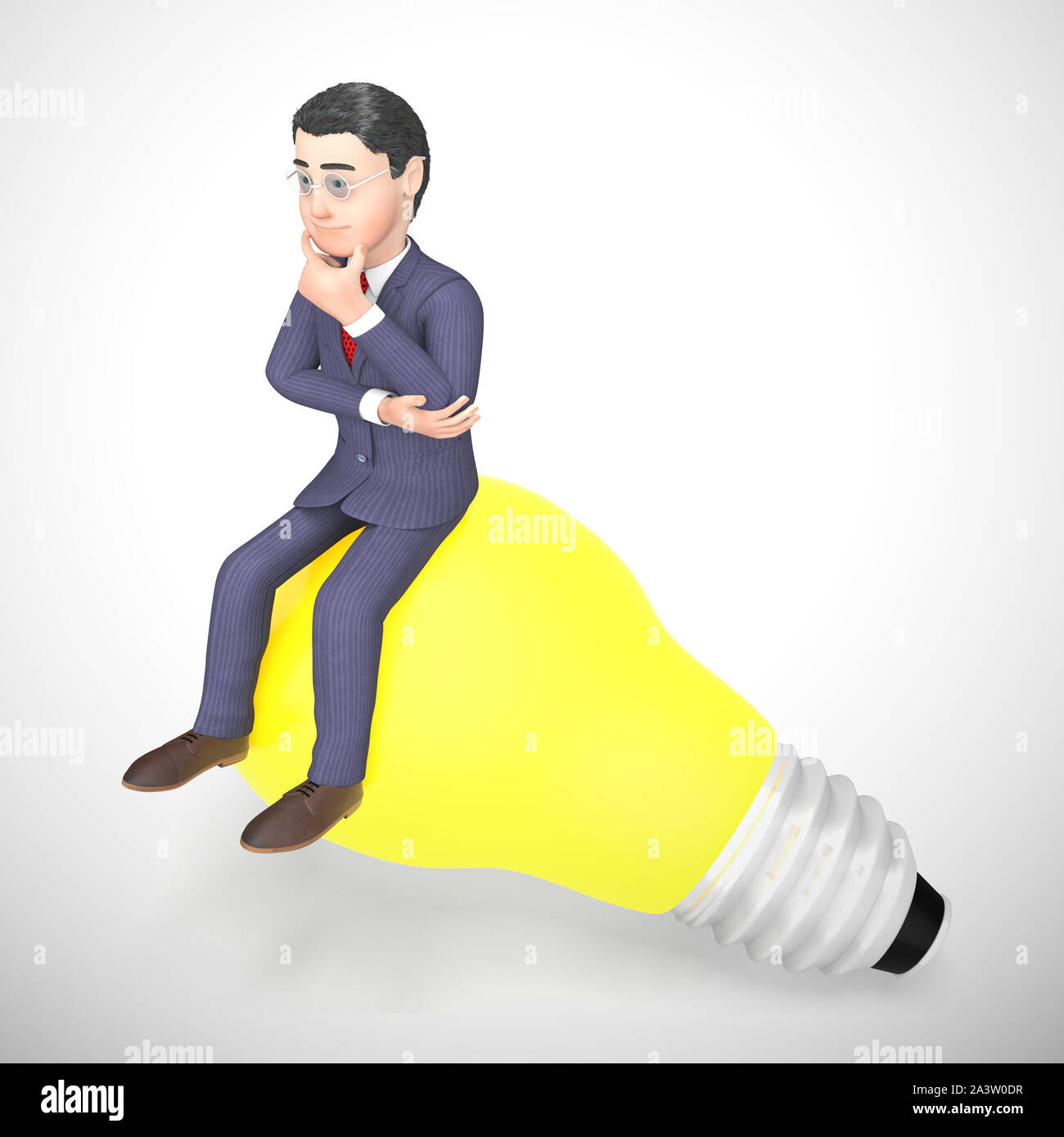 Ideas and inspiration concept depicted by a light bulb. Brainstorming ...