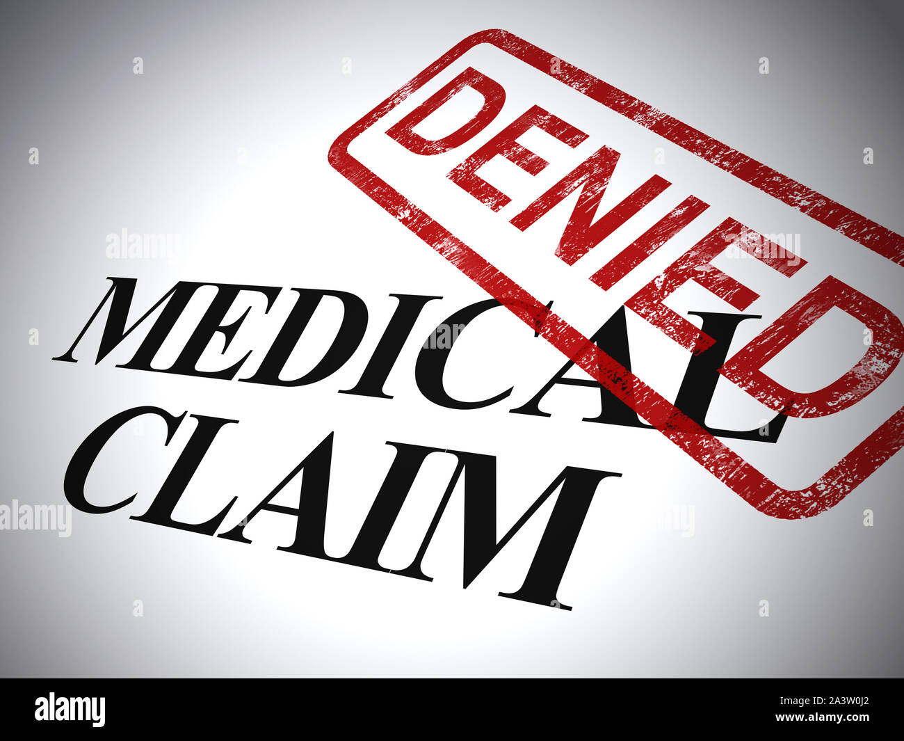 Medical claim denied form shows refused costs for health expenses ...