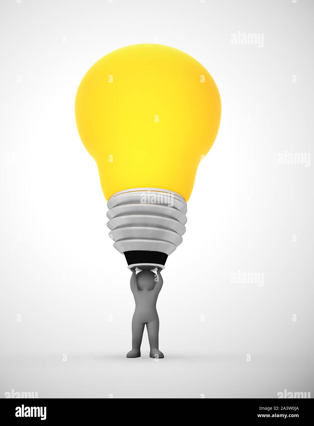 Ideas and inspiration concept depicted by a light bulb. Brainstorming ...