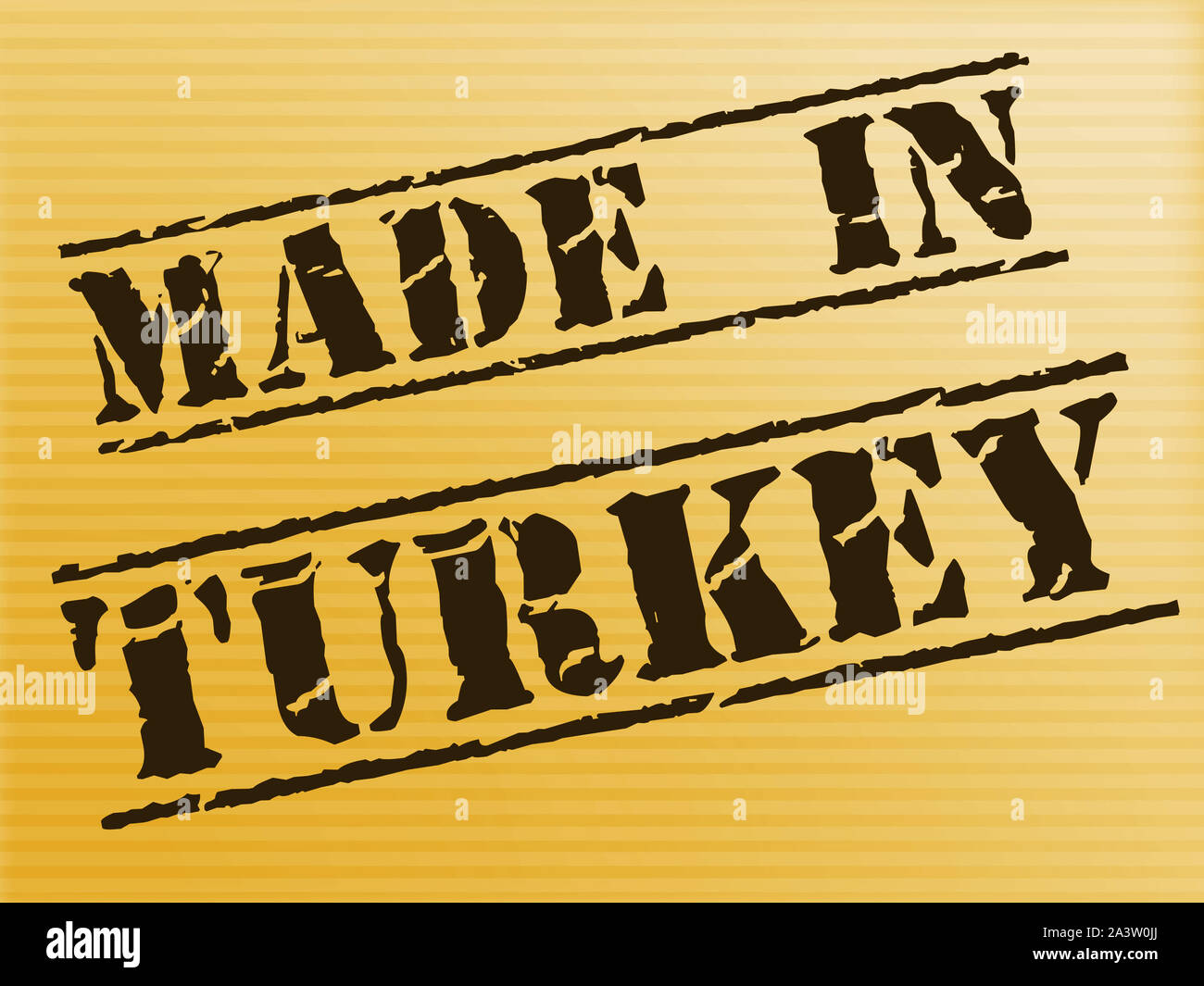 Made in Turkey stamp shows Turkish products produced or fabricated ...