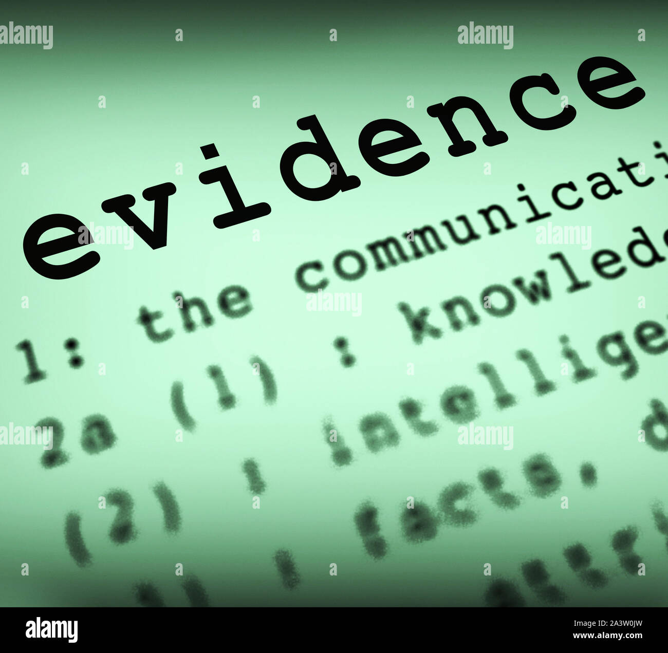 Evidence definition showing proof of facts from data. Establishing ...