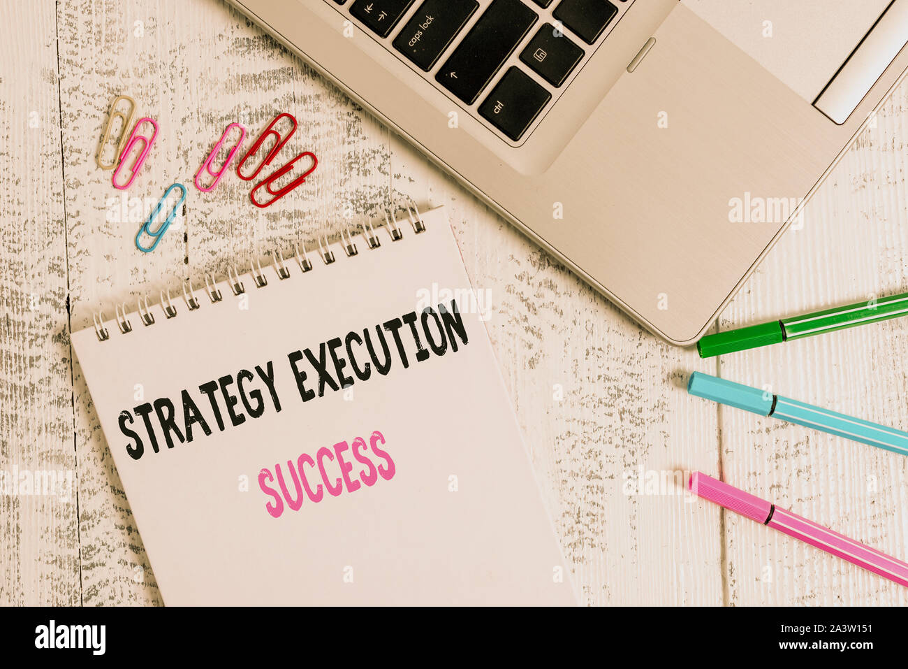 Handwriting text Strategy Execution Success. Conceptual photo putting ...