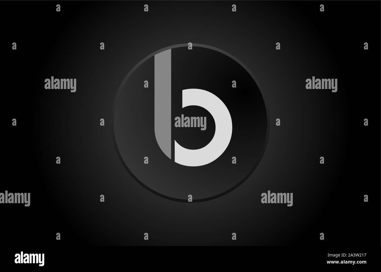 Letter b circle logo design hi-res stock photography and images - Alamy