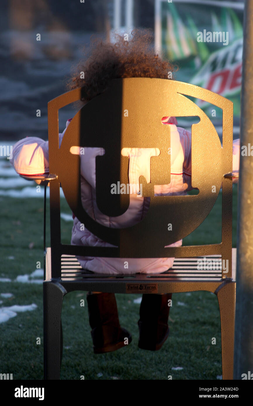Liberty University initials inscribed on the seating around the campus ...