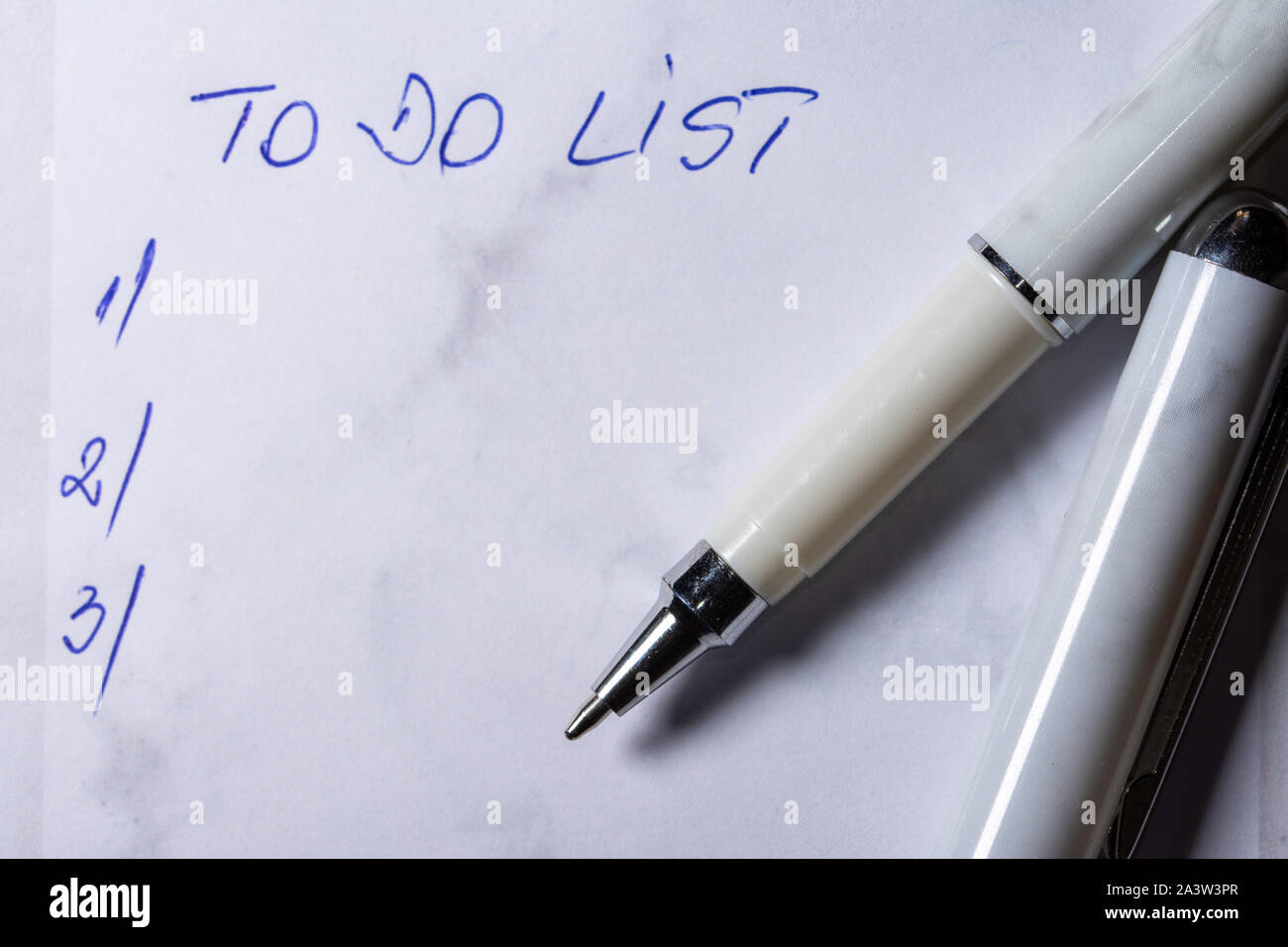 To do list, list of plans for the future Stock Photo - Alamy
