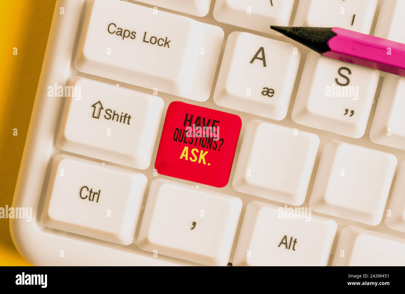 Text sign showing Have Questions Question Ask. Business photo text ...