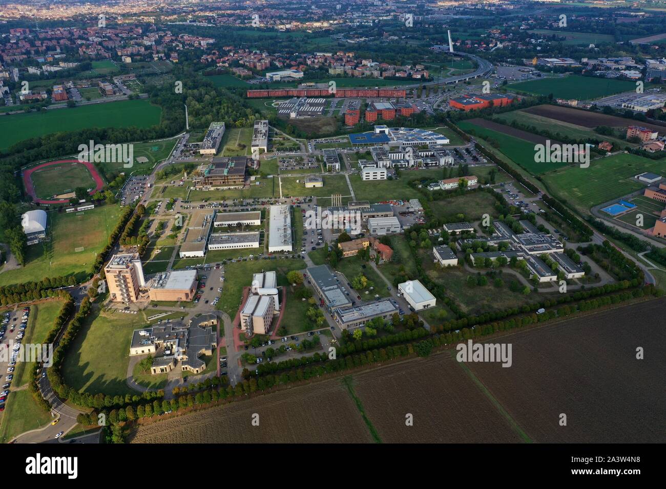 Aerial view of the Campus of the University of Parma / Italy Stock ...