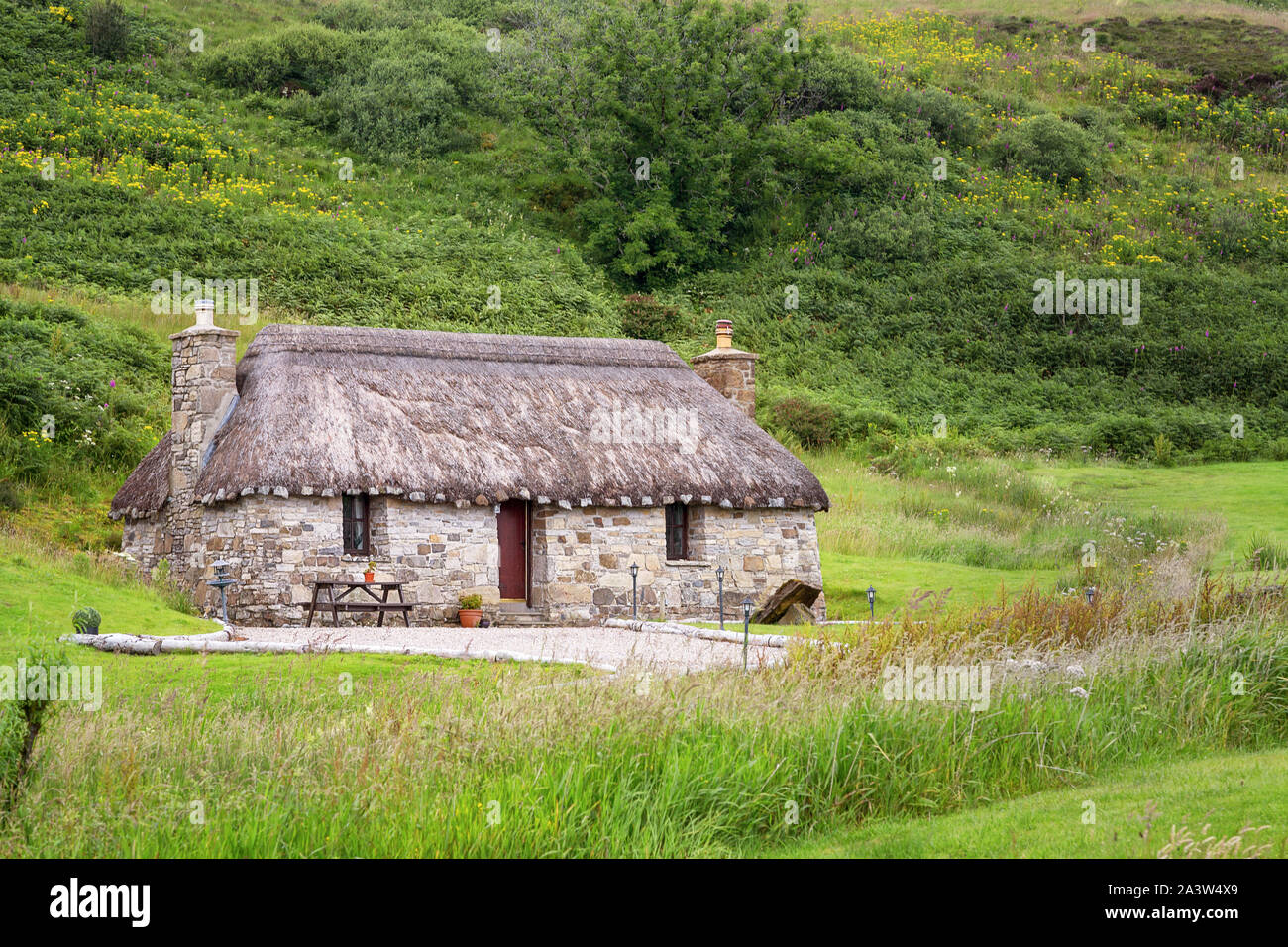 Crofters cottage on the Isle of Skye, Inner Hebrides, Scotland Stock ...