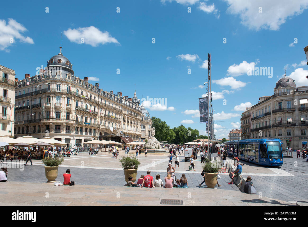 Montpellier (south of France): real estate in the city centre, " place ...