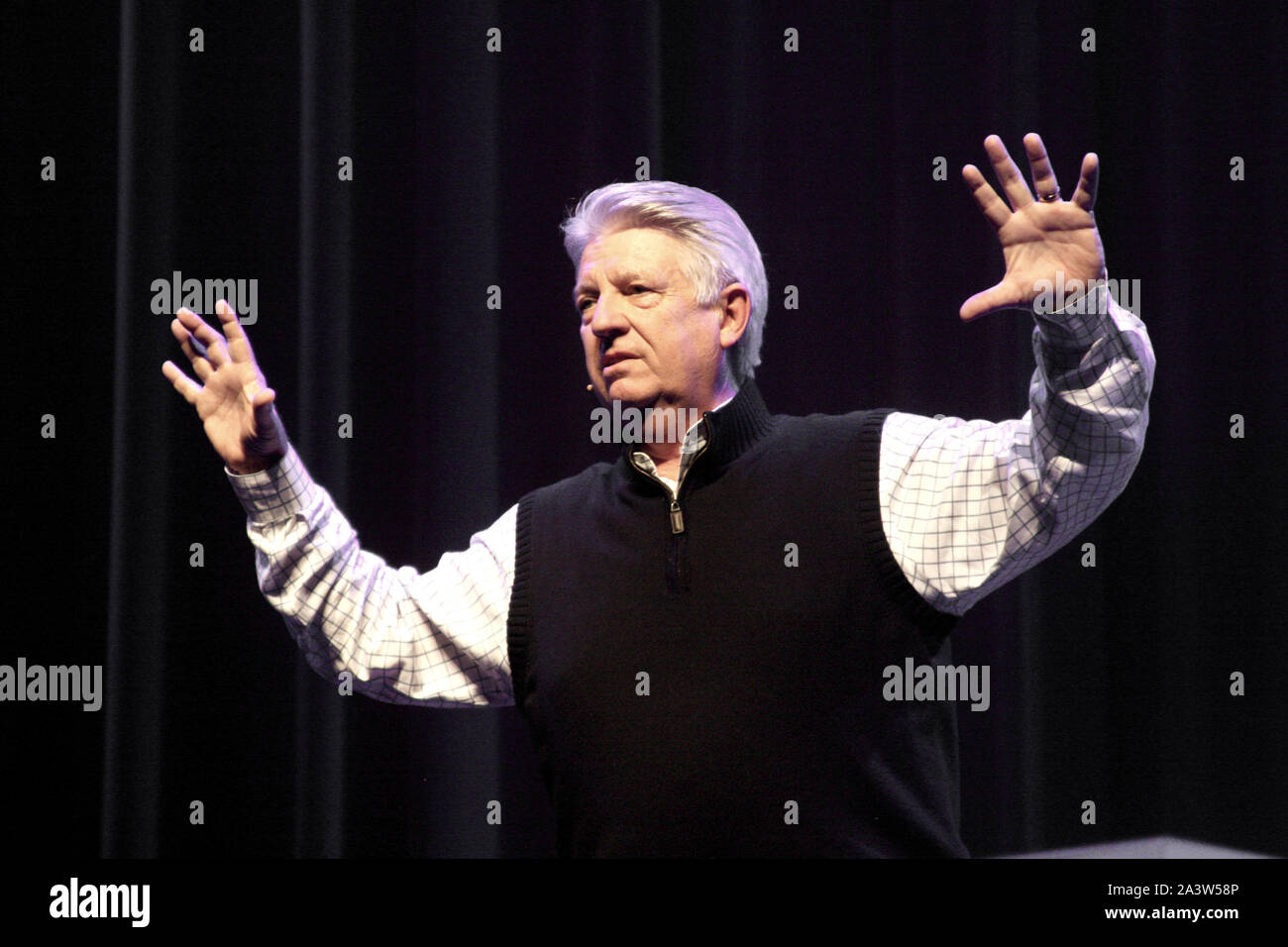 American Baptist pastor Jack Graham preaching at Liberty University in ...
