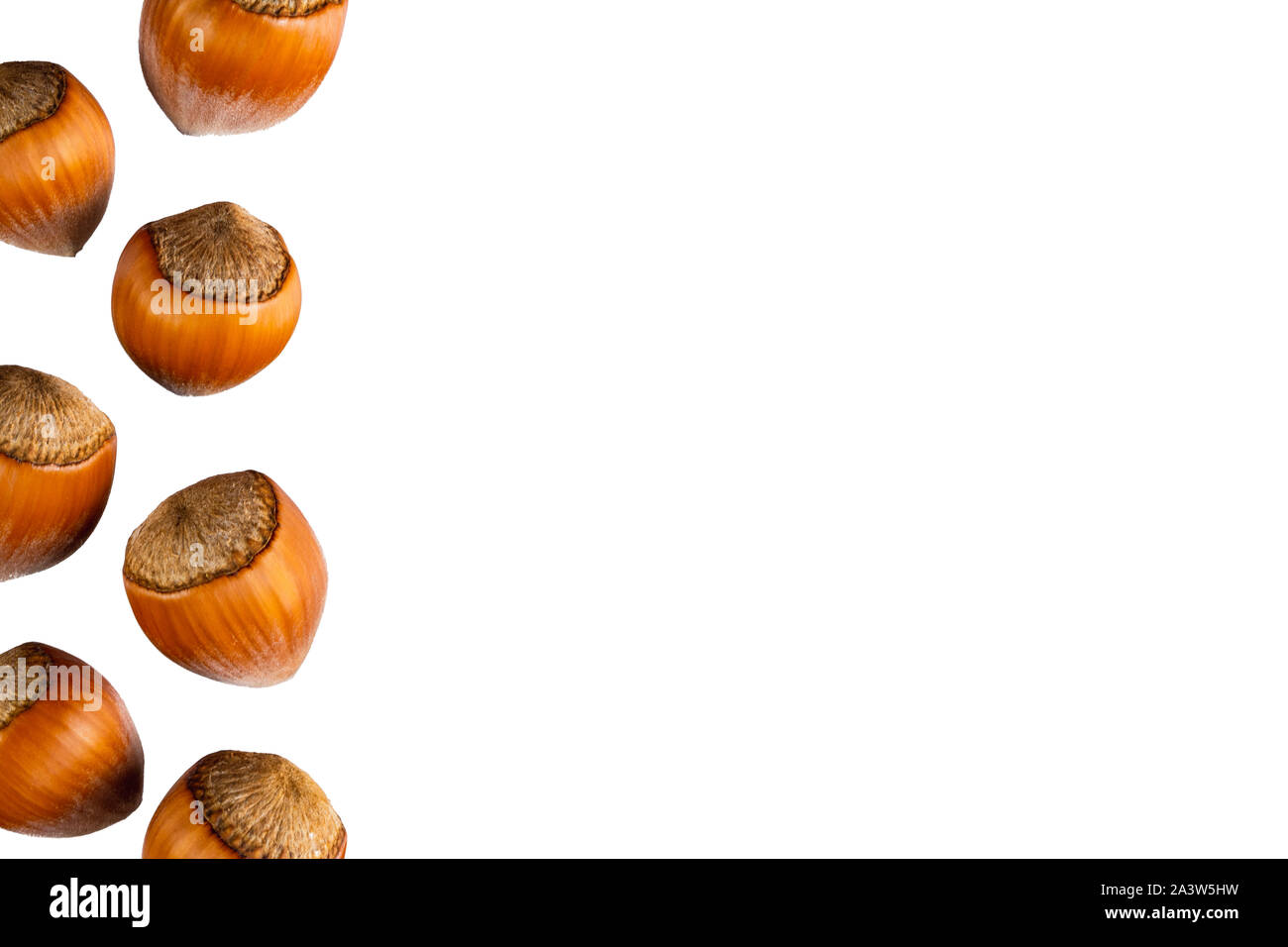 set of nuts isolated on white background Stock Photo - Alamy