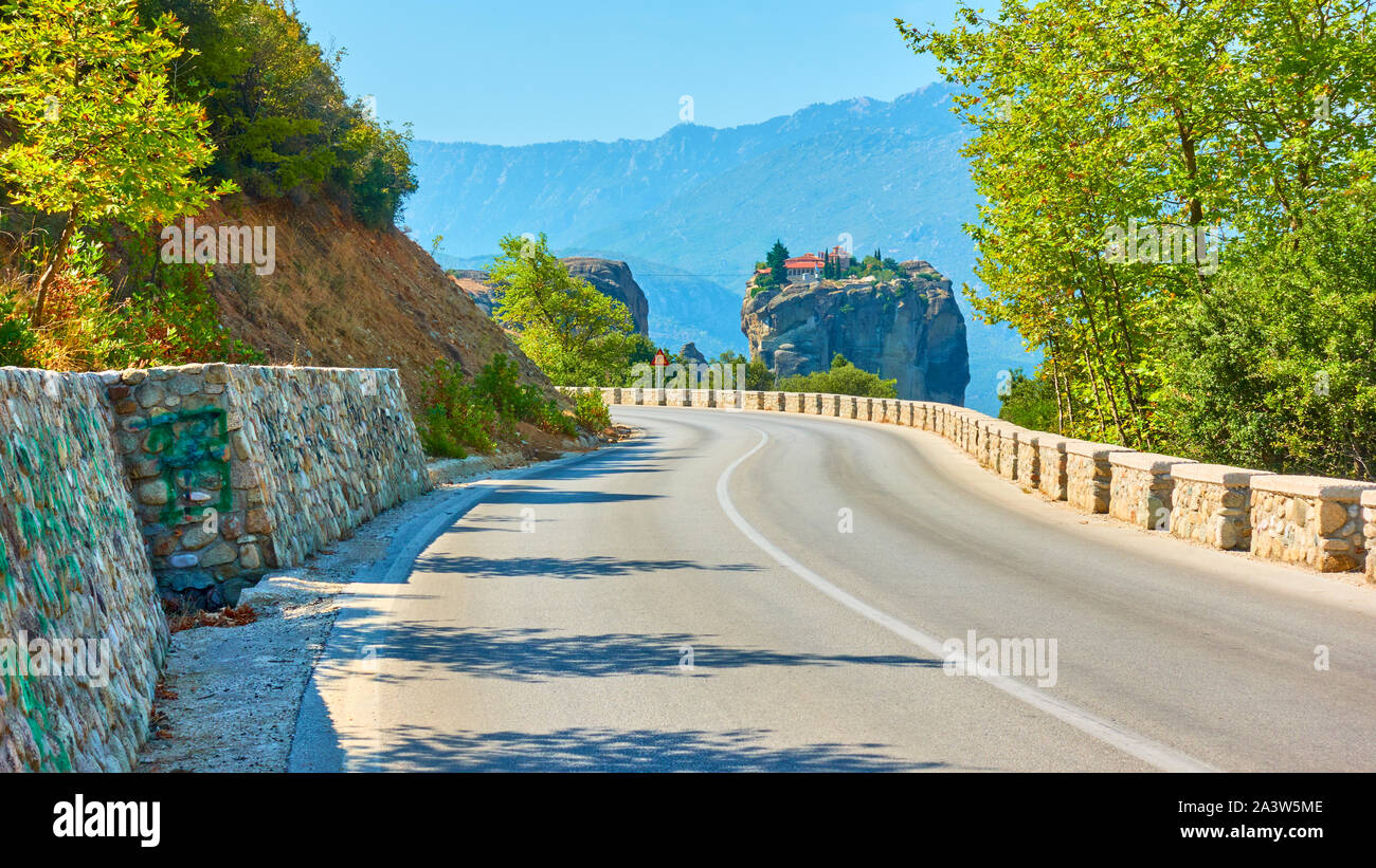 Road to The Monastery of the Holy Trinity in Meteora, Greece - Greek ...