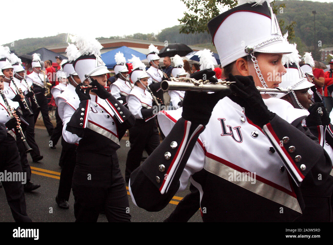 School marching band flag hi-res stock photography and images - Alamy