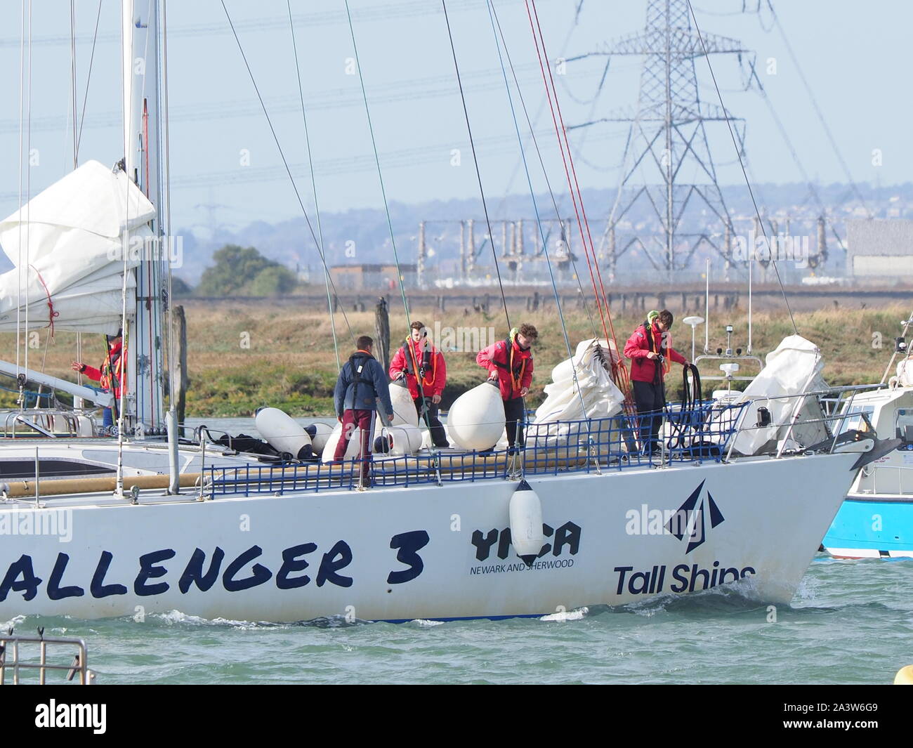 Queenborough, Kent, UK. 10th October, 2019. Tall Ships Challenger 3 ...