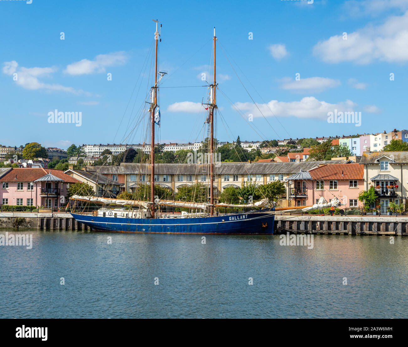 Two masted ketch ' Gallant ' moored at Hotwells on Bristol's floating ...
