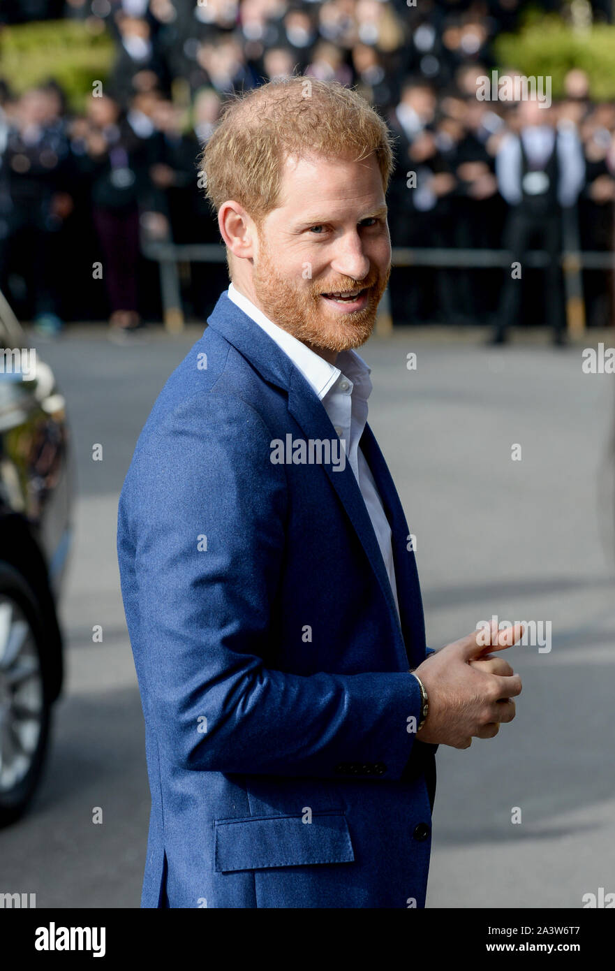 The Duke of Sussex during a visit to the Nottingham Academy during his ...