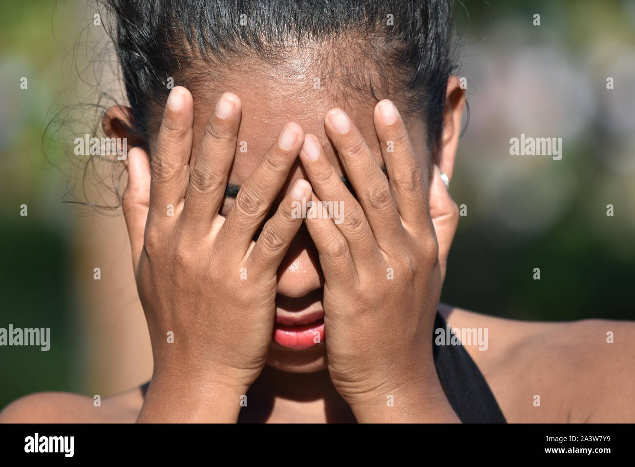 Pretty Female And Disappointment Stock Photo - Alamy