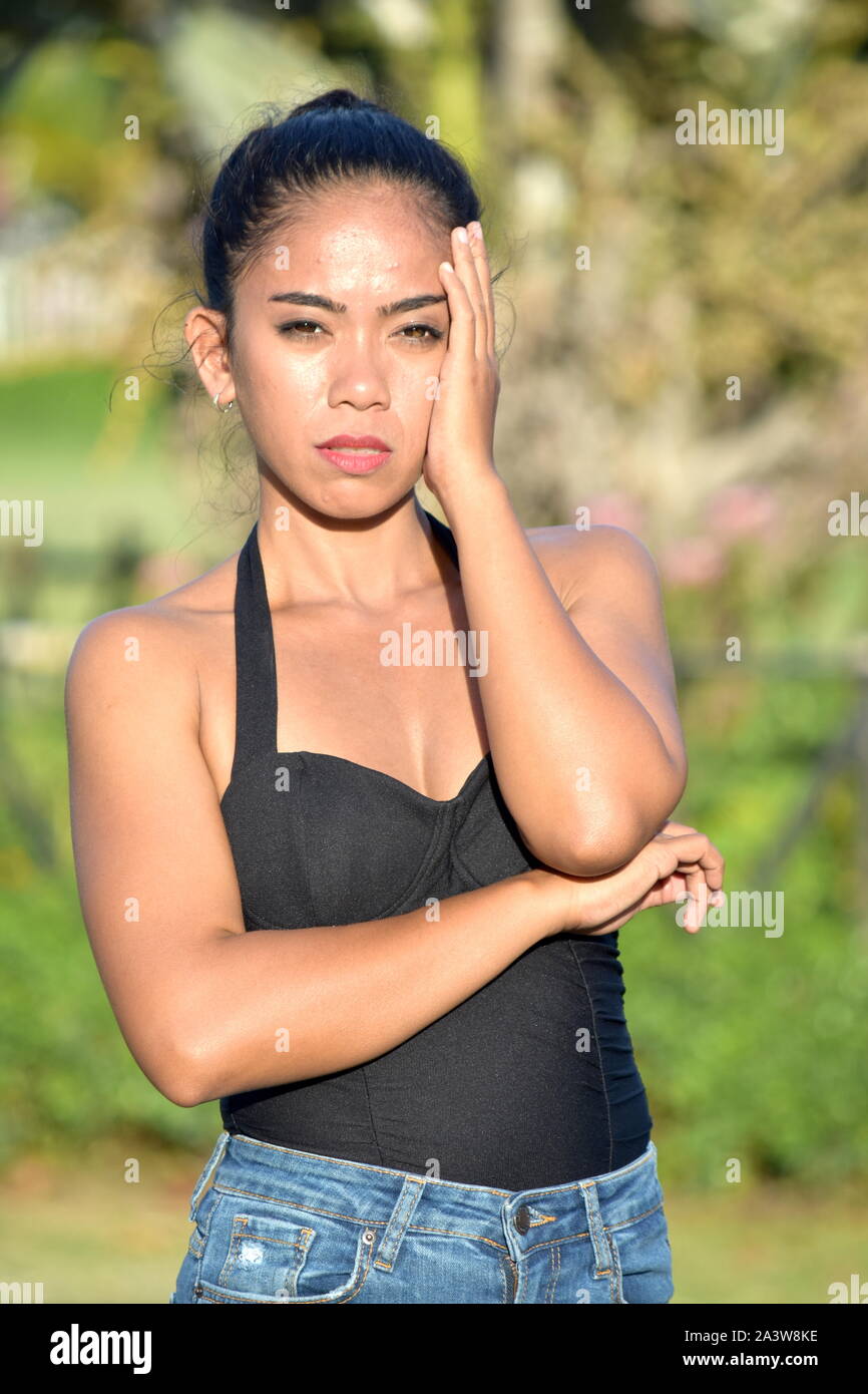 Worrisome Attractive Diverse Person Stock Photo - Alamy