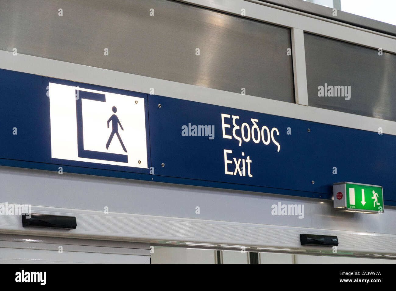 Athens, Greece. Inside the departures terminal of Athens International ...