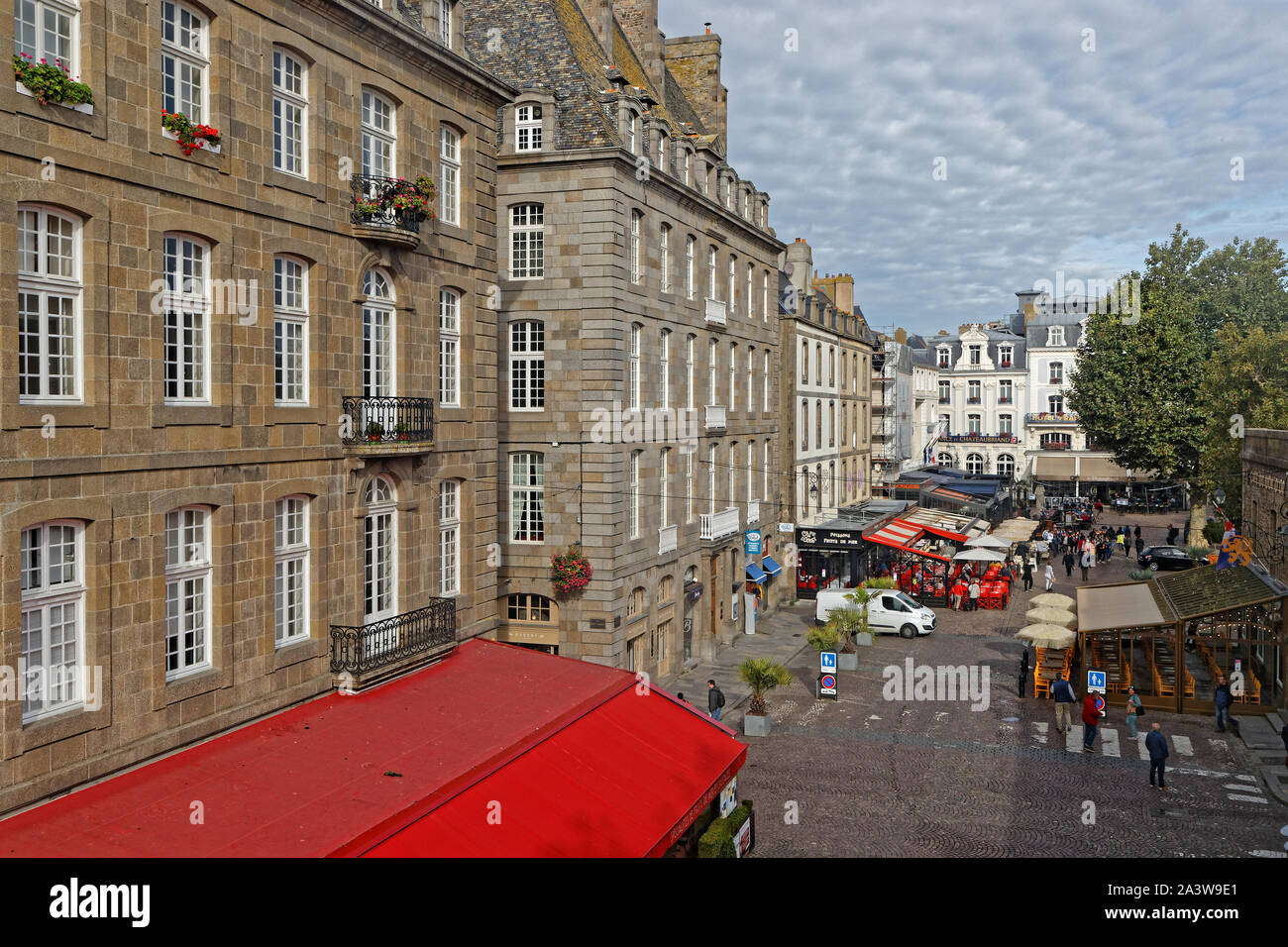 SAINT-MALO, FRANCE, September 30, 2019 : Traditional architecture of ...