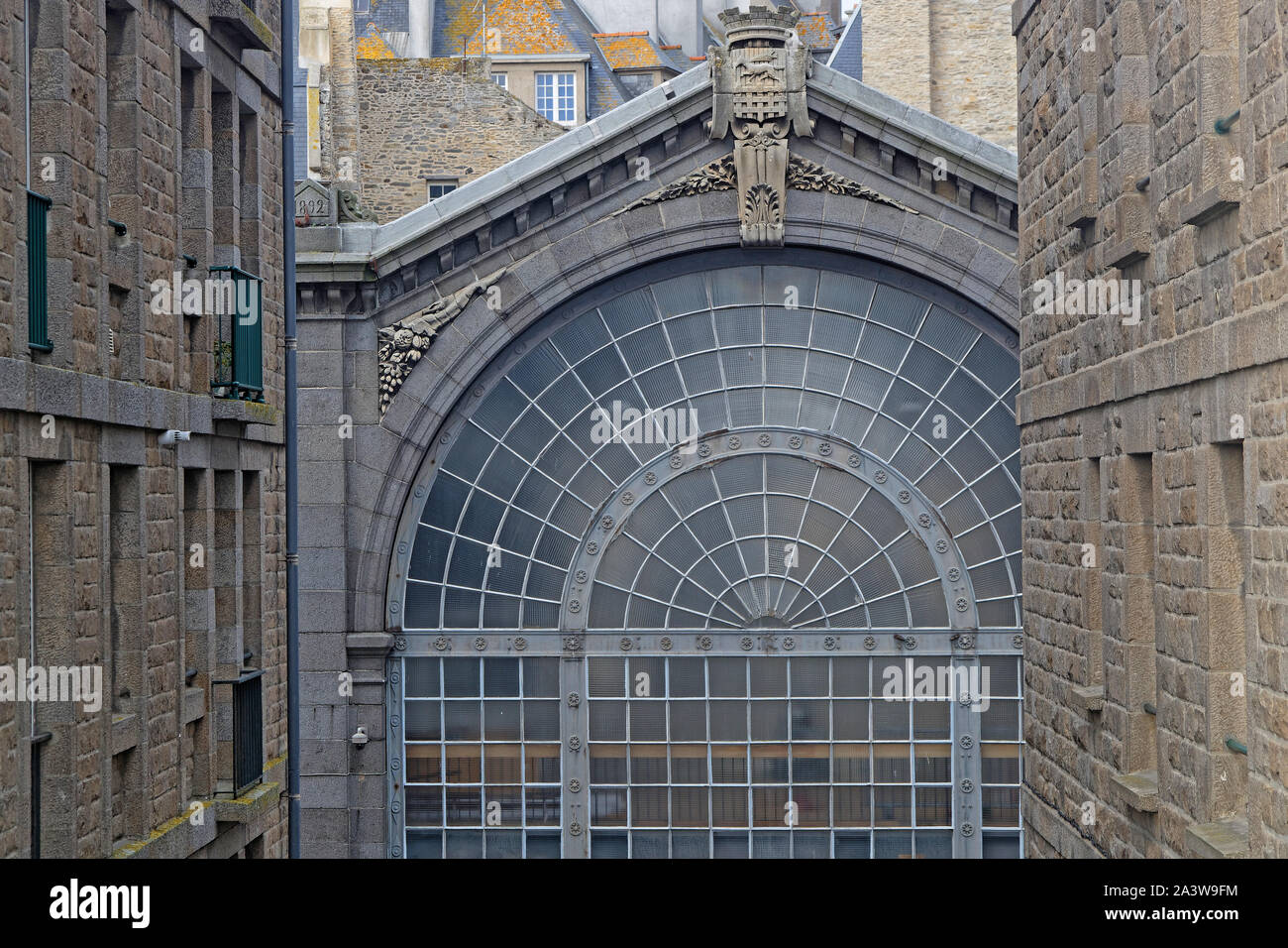 SAINT-MALO, FRANCE, September 30, 2019 : Traditional architecture of ...