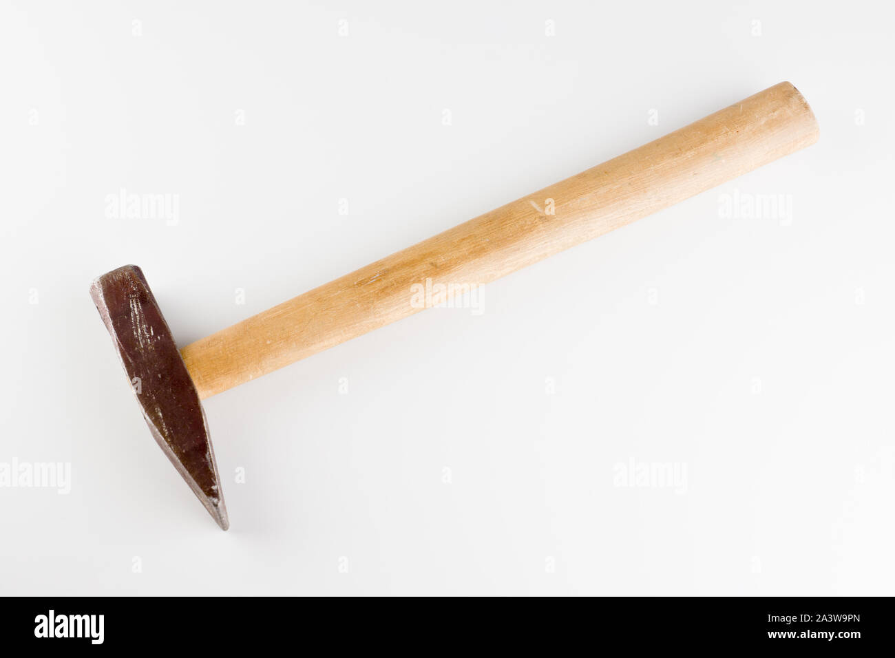 Small hammer with wooden handle isolated on a white background Stock ...