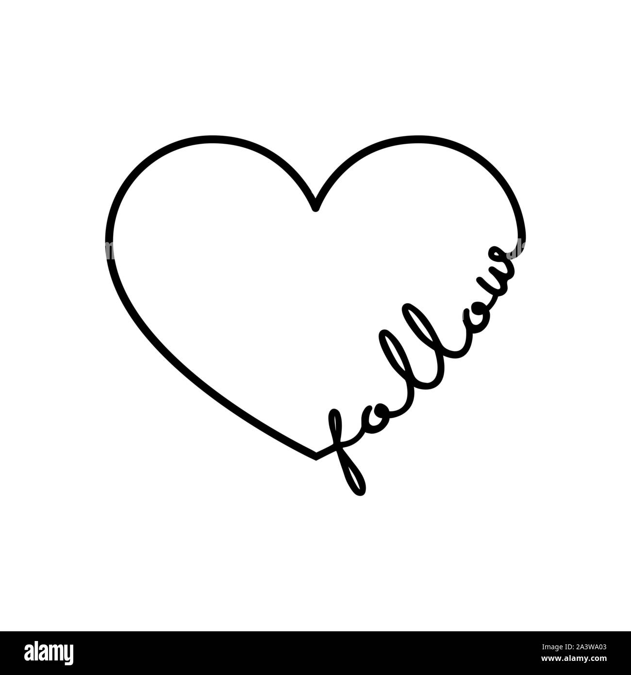 Follow me word Stock Vector Images - Alamy