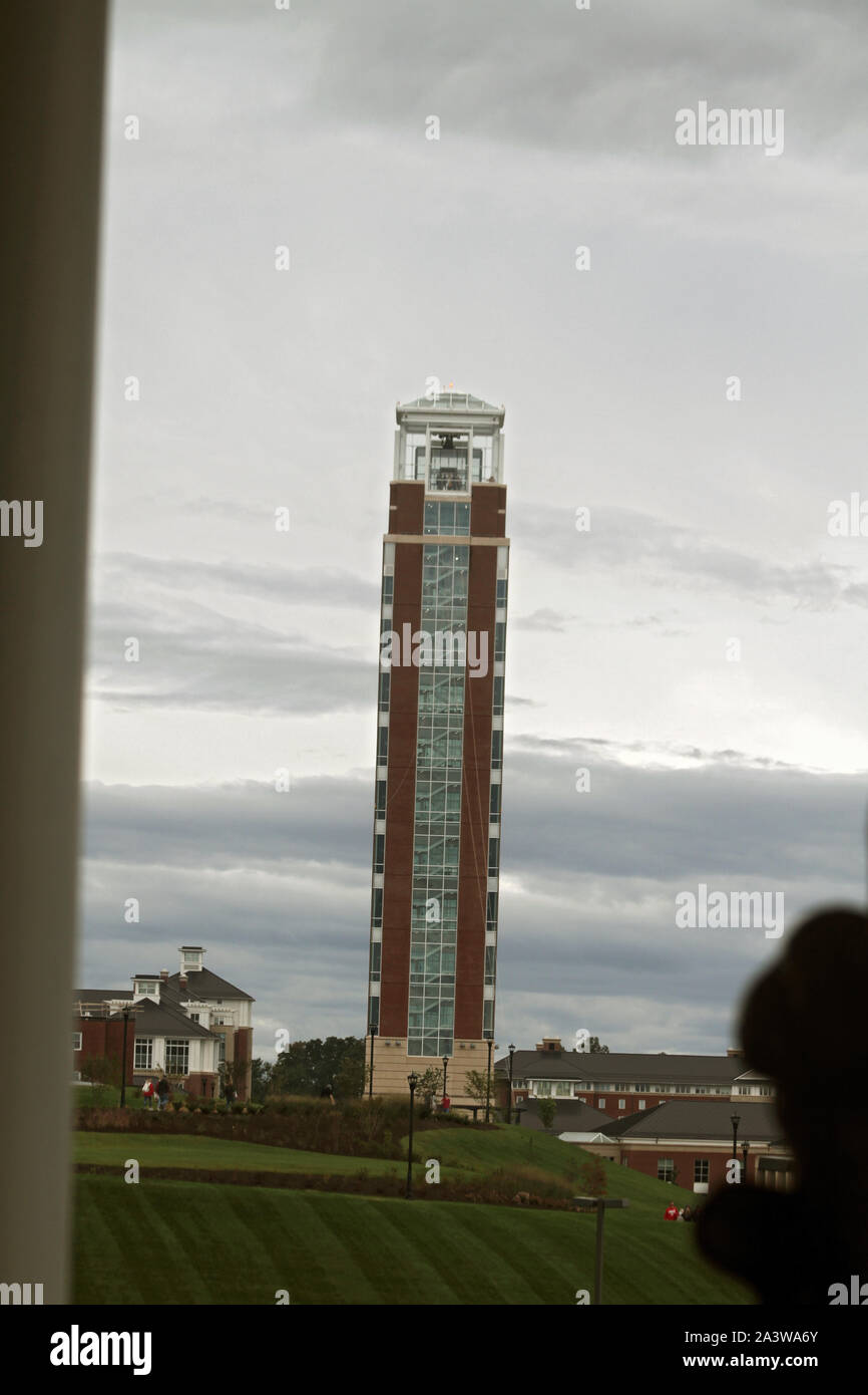 Exterior view of the Freedom tower on the campus of Liberty University ...