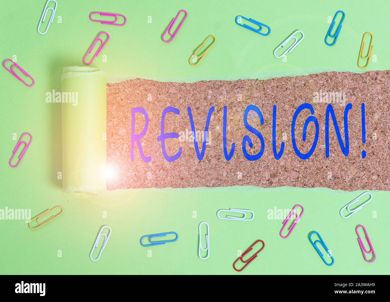 Writing note showing Revision. Business concept for action of revising ...