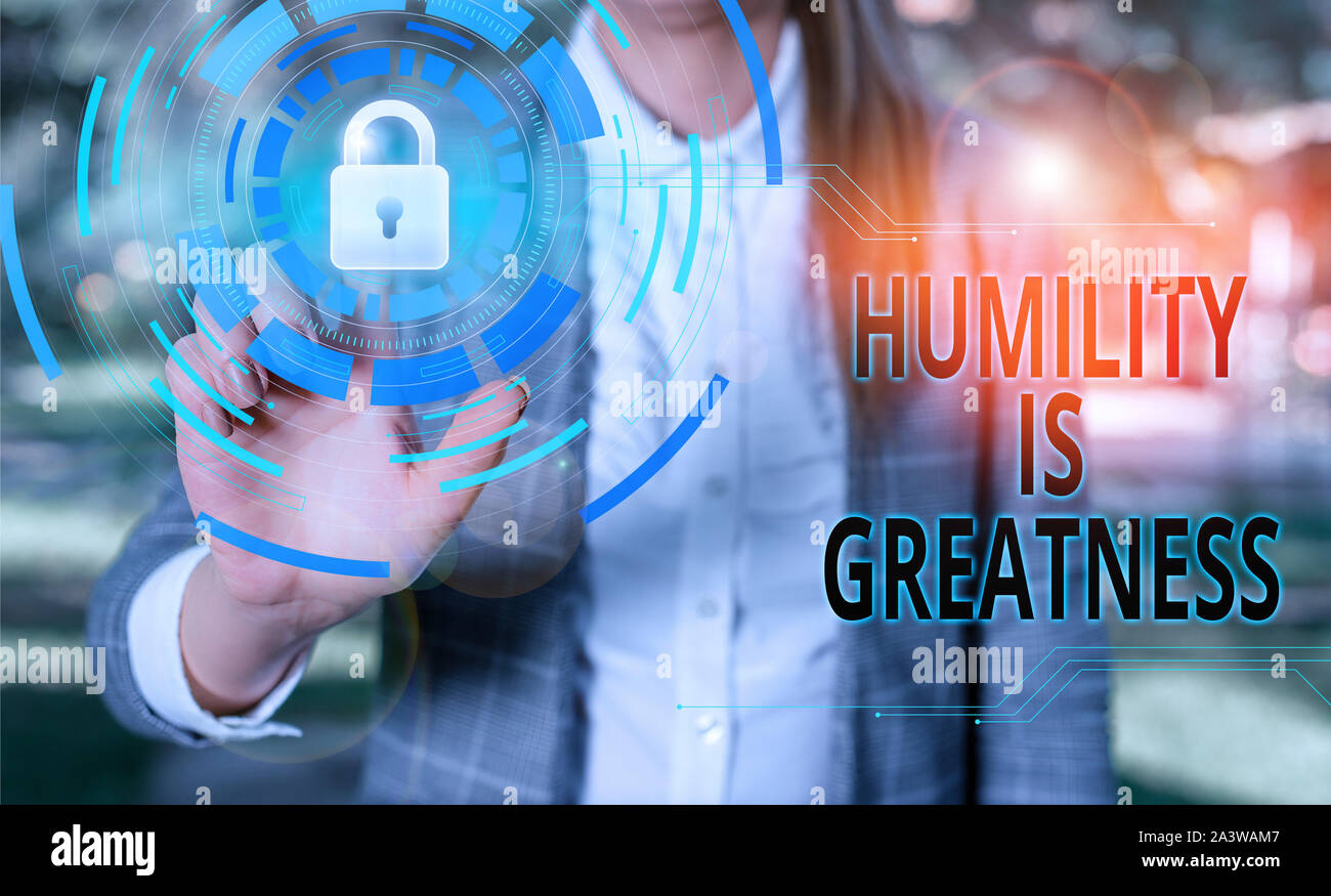 Handwriting text Humility Is Greatness. Conceptual photo being Humble ...