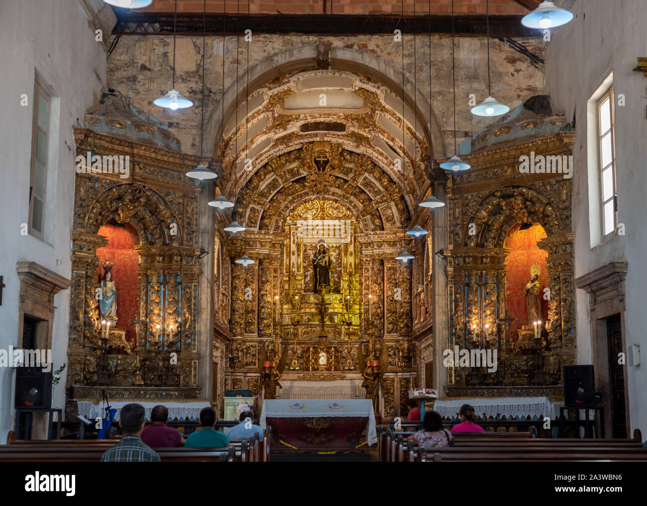 RIO DE JANEIRO, RJ , BRAZIL - September 12, 2019: Church inside Convent ...