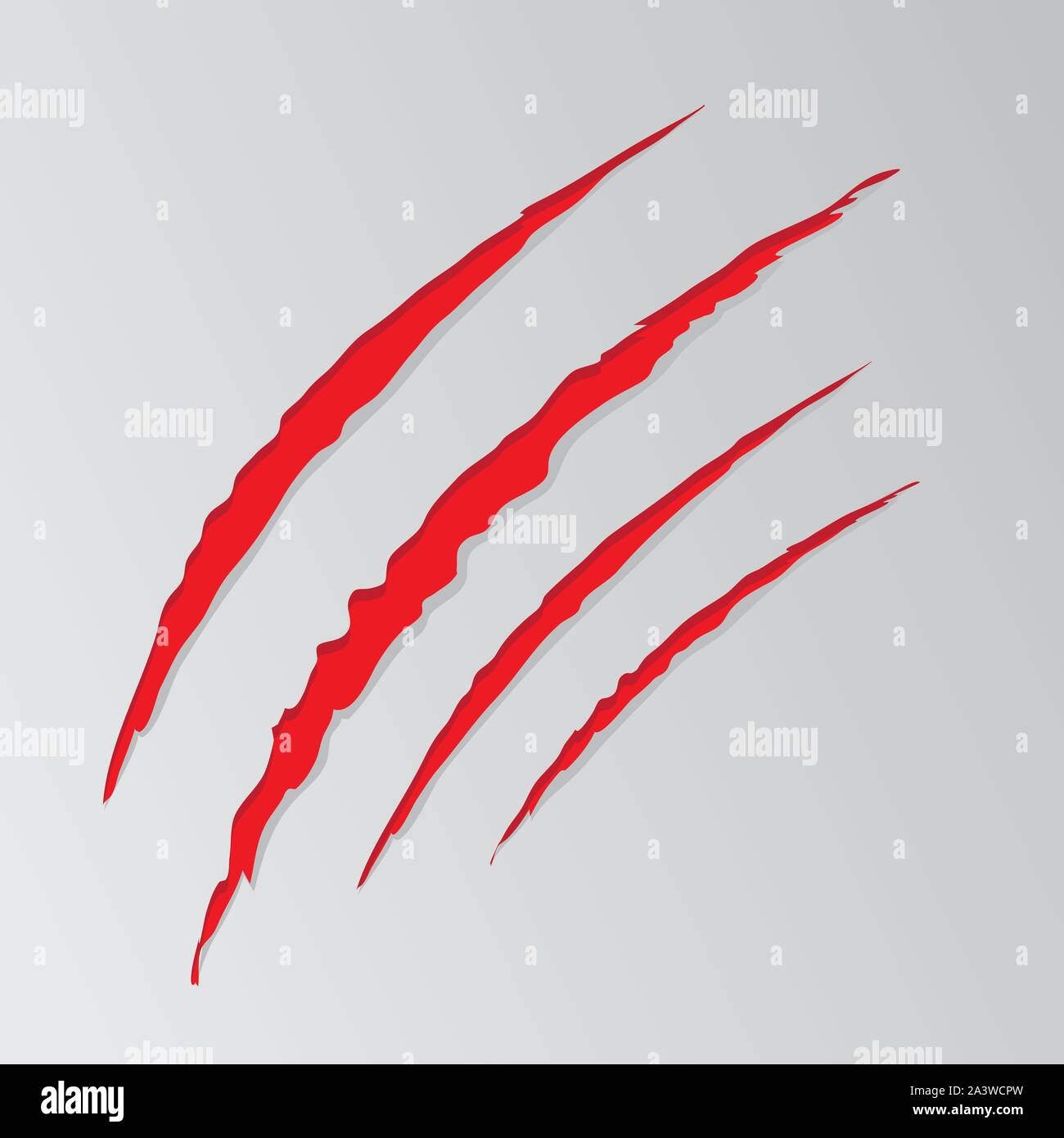 Cat claw scratches marks set on white background Stock Vector Image ...