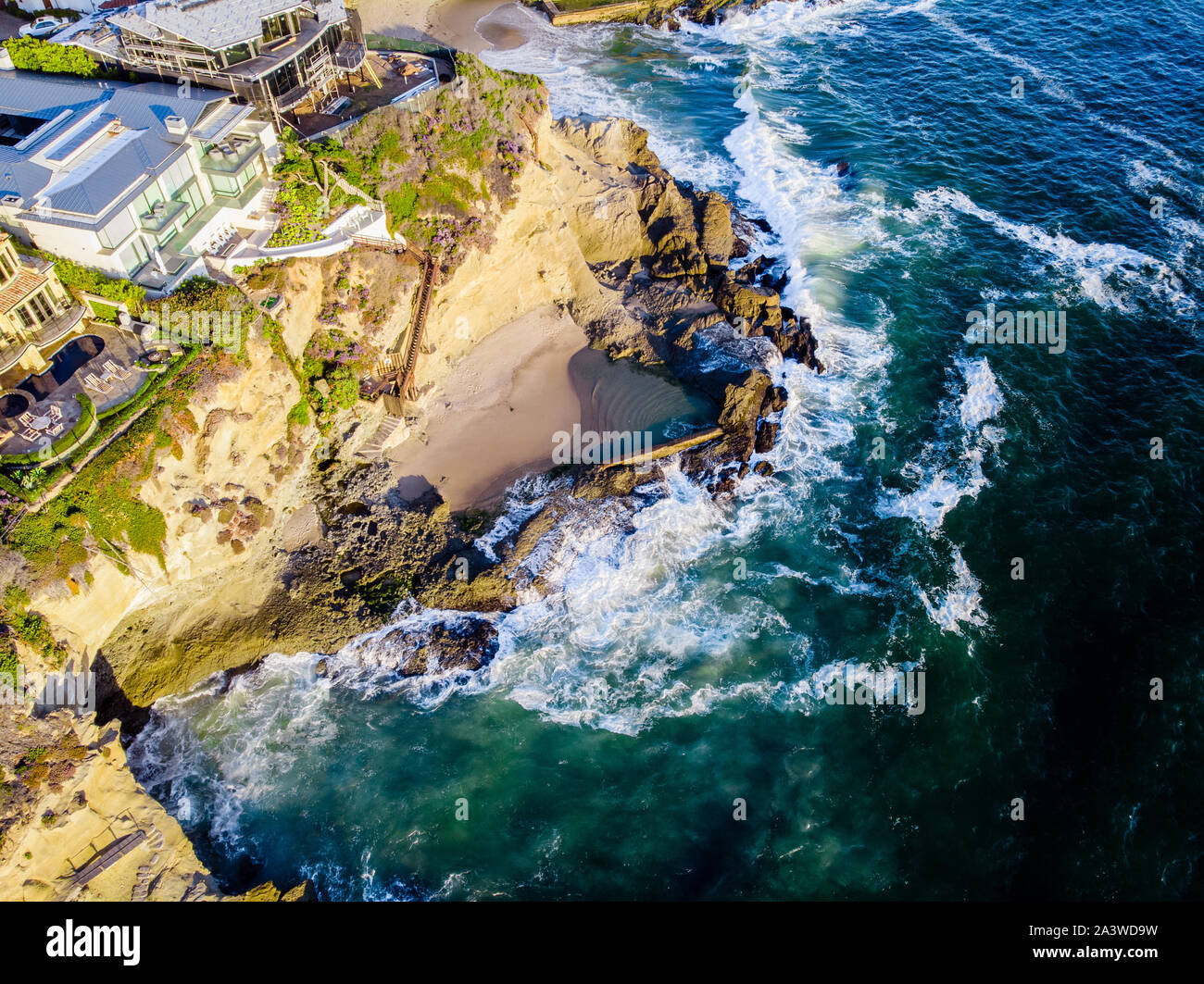 Luxury real estates with private beach at Laguna Beach, California, USA ...