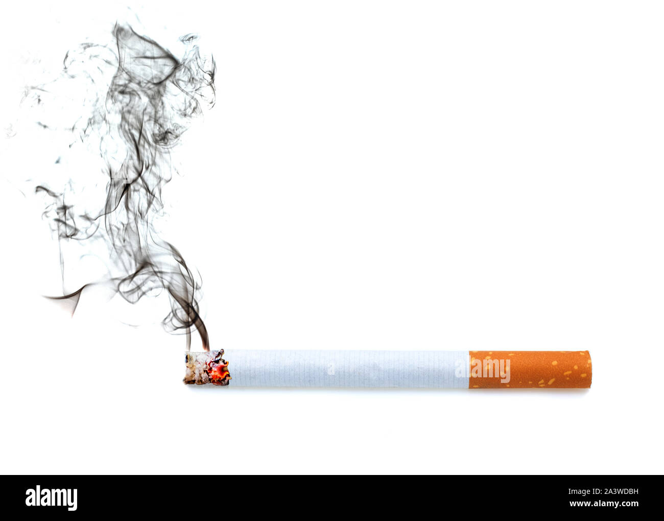 Cigarette Smoke White Background