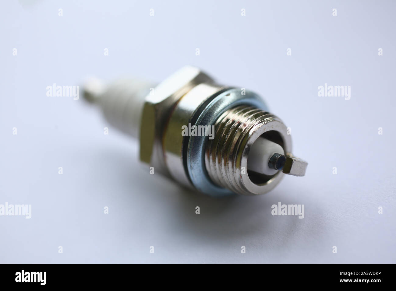 Macro view of cars spark plug Stock Photo - Alamy