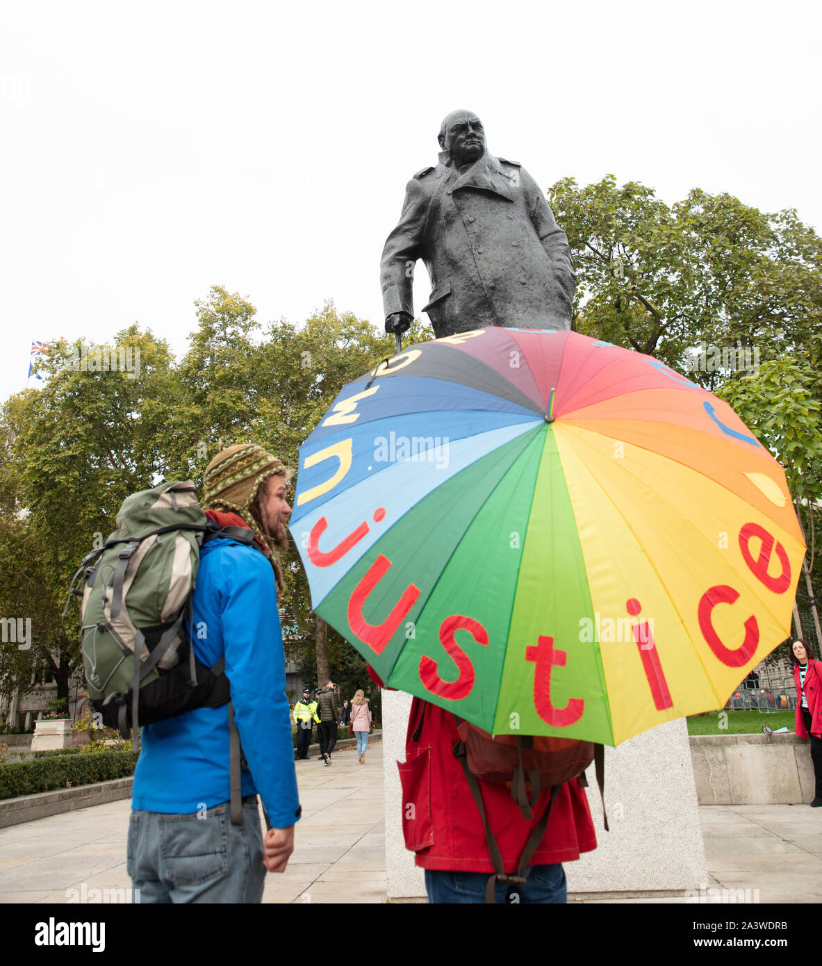 Umbrella protester hi-res stock photography and images - Alamy