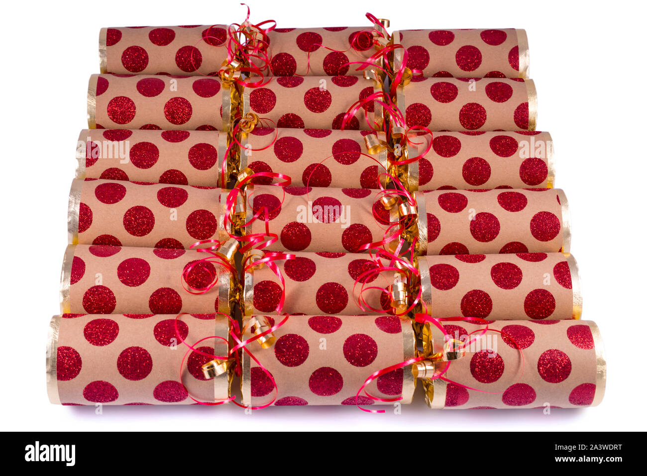 A studio shot of traditional Christmas Crackers Stock Photo - Alamy