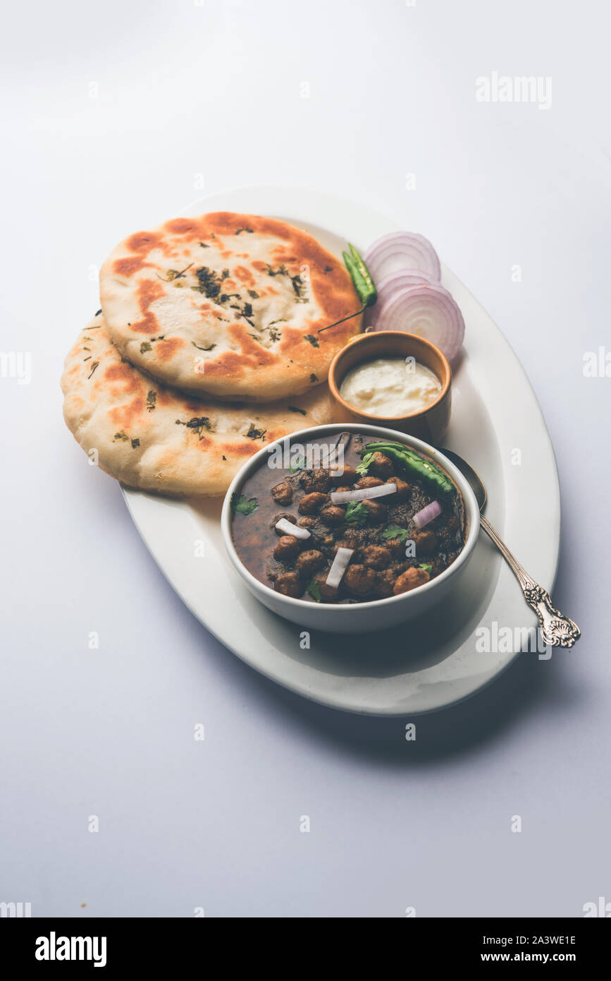 Pindi Chole Kulche or roadside choley Kulcha popular in India and ...