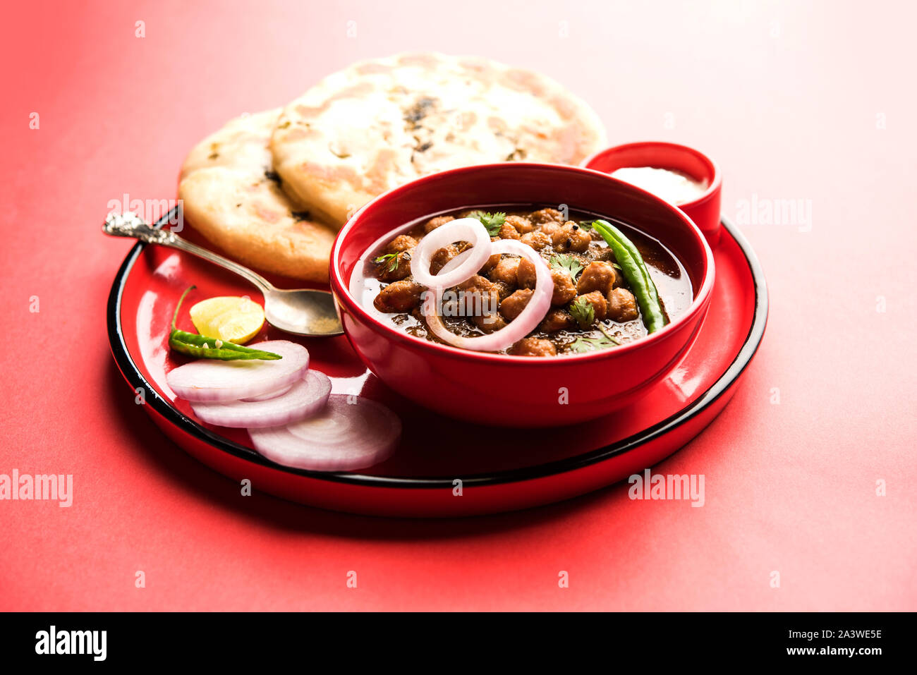 Pindi Chole Kulche or roadside choley Kulcha popular in India and ...