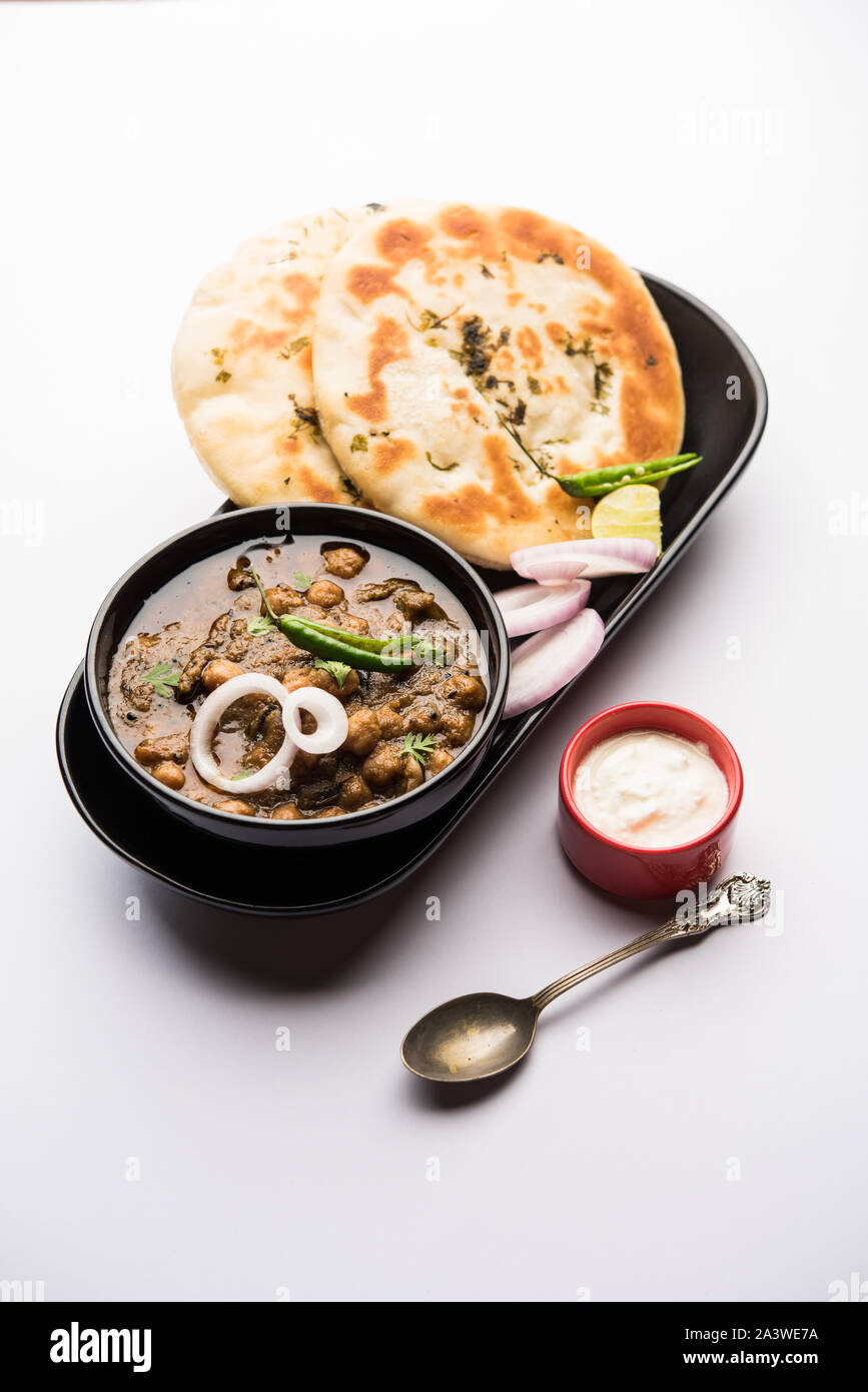 Pindi Chole Kulche or roadside choley Kulcha popular in India and ...